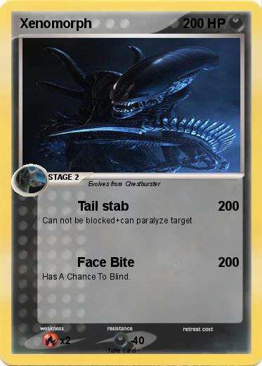 Pokémon Xenomorph 148 148 - Tail stab - My Pokemon Card