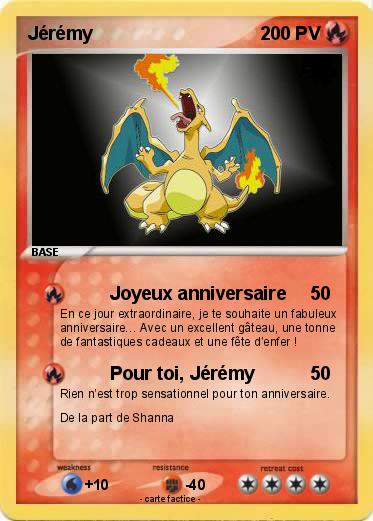 Pokémon Jeremy 513 513 - Joyeux anniversaire - Ma carte Pokémon