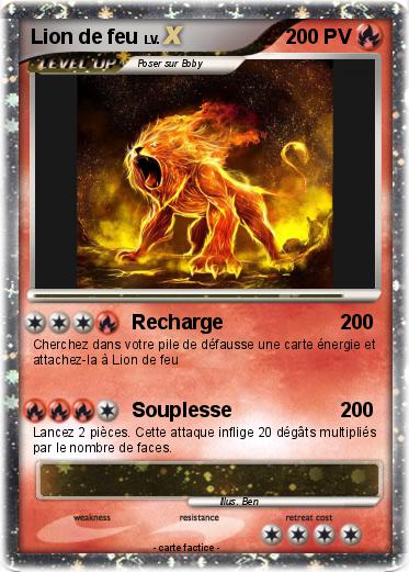 Pokémon Lion de feu 26 26 - Recharge - Ma carte Pokémon