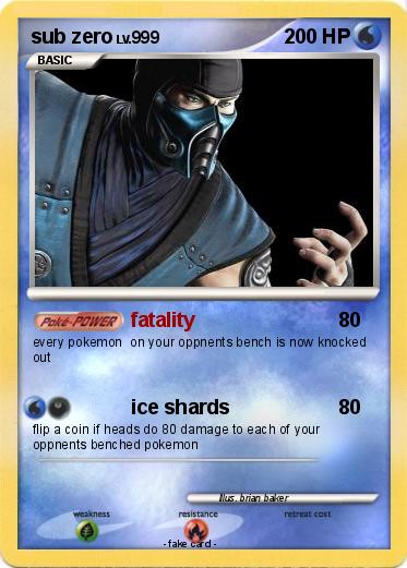 Pokémon sub zero 96 96 - fatality - My Pokemon Card