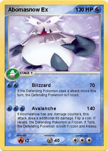 Pokémon Abomasnow Ex - Blizzard - My Pokemon Card