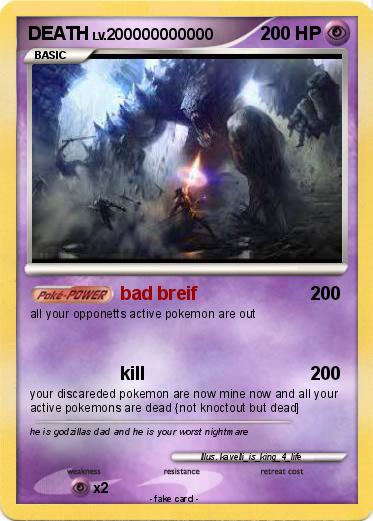 Pokémon DEATH 4865 4865 - bad breif - My Pokemon Card