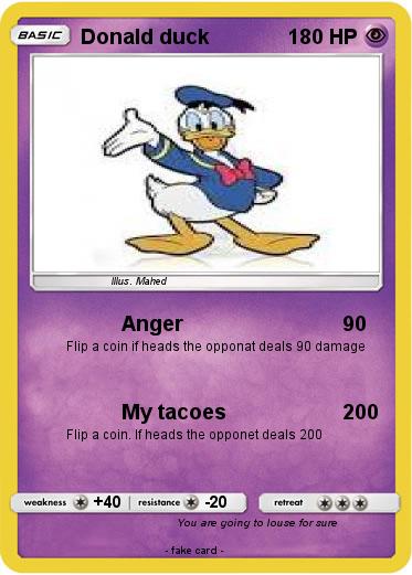 Pokémon Donald duck 248 248 - Anger - My Pokemon Card