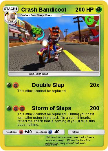 Pokémon Crash Bandicoot 191 191 - Double Slap - My Pokemon Card