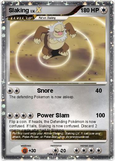 Pokémon Slaking 37 37 - Snore - My Pokemon Card