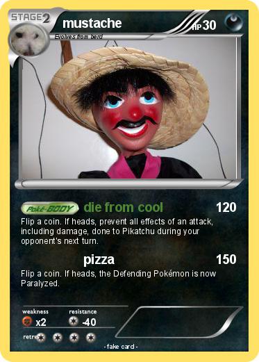 Pokémon mustache 137 137 - die from cool - My Pokemon Card