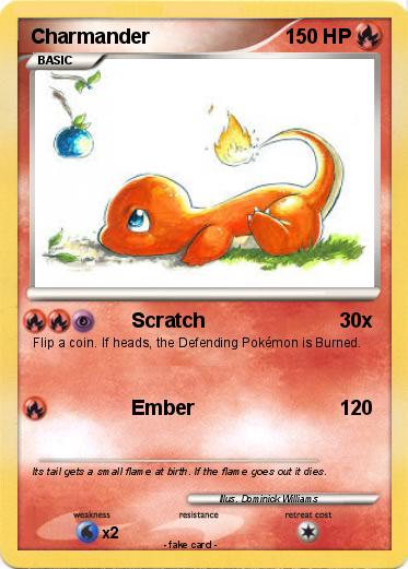 Pokémon Charmander 1442 1442 - Scratch - My Pokemon Card