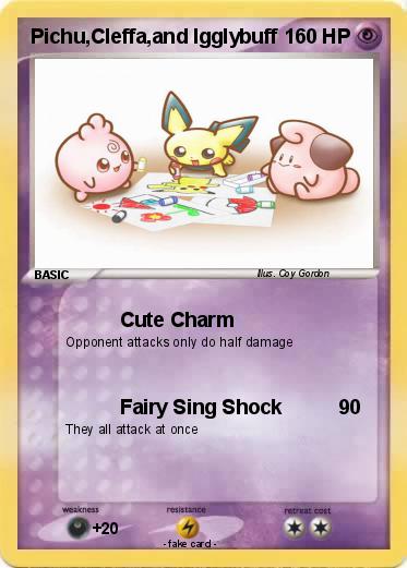 Pokémon Pichu Cleffa and Igglybuff - Cute Charm - My Pokemon Card