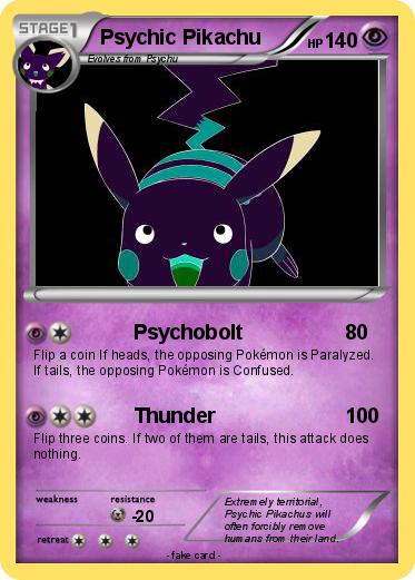 Pokémon Psychic Pikachu 39 39 - Psychobolt - My Pokemon Card