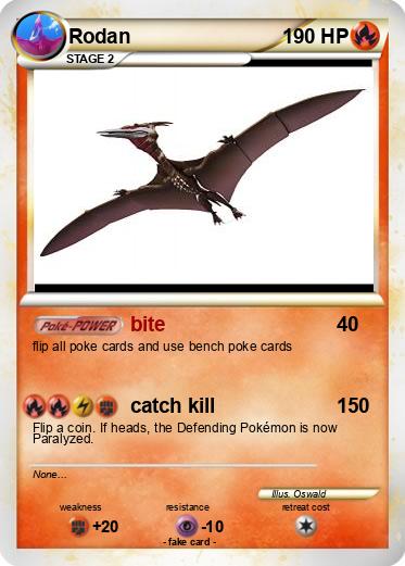Pokémon Rodan 150 150 - bite - My Pokemon Card