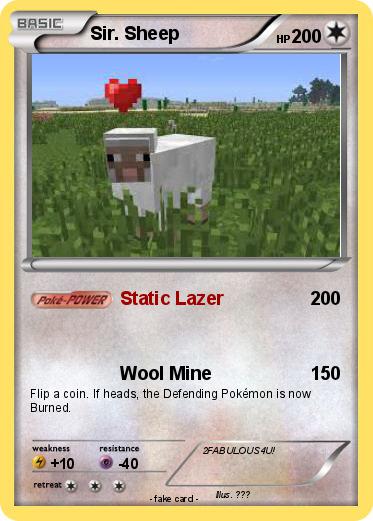 Pokémon Sir Sheep - Static Lazer - My Pokemon Card
