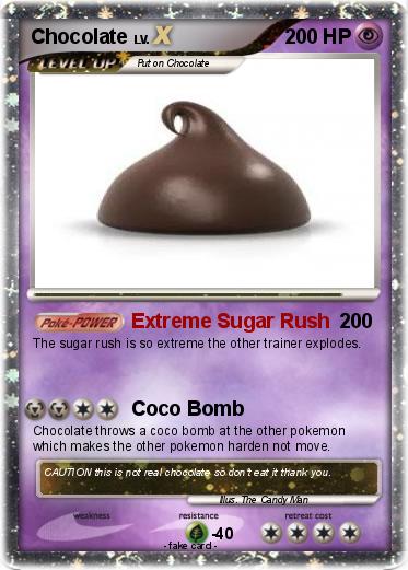 Pokémon Chocolate 138 138 - Extreme Sugar Rush - My Pokemon Card
