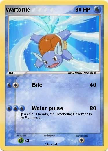 Pokémon Wartortle 424 424 - Bite - My Pokemon Card