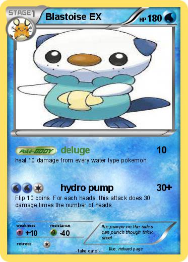 Pokémon Blastoise EX 100 100 - deluge - My Pokemon Card