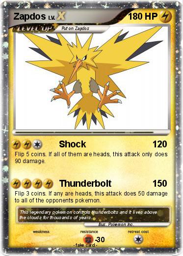 Pokémon Zapdos 941 941 - Shock - My Pokemon Card