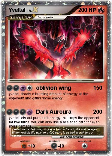Pokémon Yveltal 1569 1569 - oblivion wing - My Pokemon Card