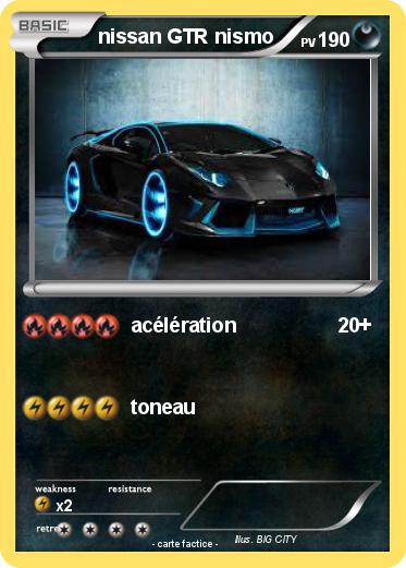 Pokémon nissan GTR nismo - acélération - Ma carte Pokémon