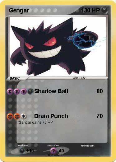 Pokémon Gengar 625 625 - Shadow Ball - My Pokemon Card