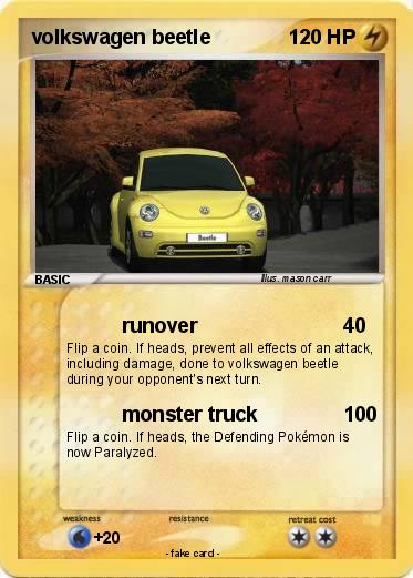 Pokémon volkswagen beetle 3 3 - runover - My Pokemon Card