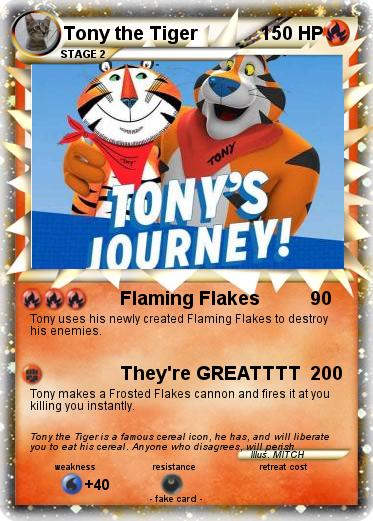 Pokémon Tony the Tiger 17 17 - Flaming Flakes - My Pokemon Card