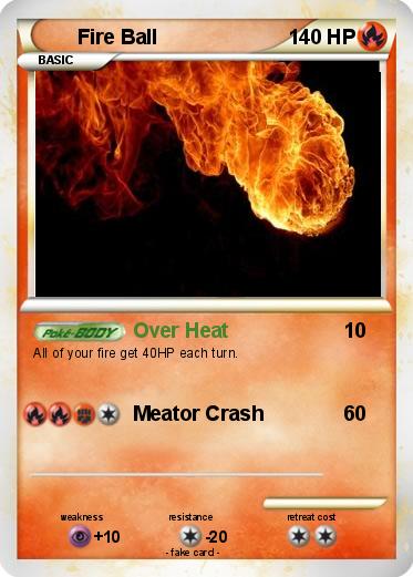 Pokémon Fire Ball 20 20 - Over Heat - My Pokemon Card
