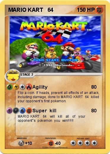 Pokémon MARIO KART 64 64 - Agility - My Pokemon Card