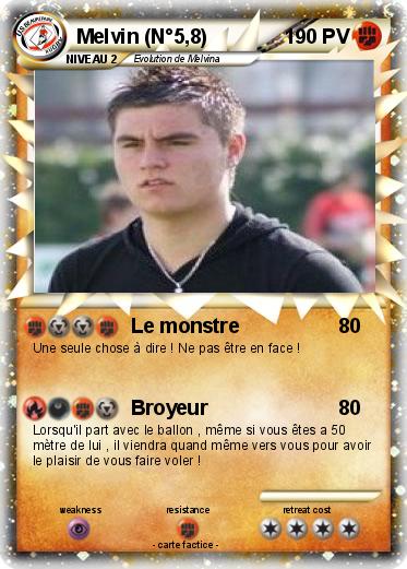 Pokémon Melvin No5 8 8 - Le monstre - Ma carte Pokémon