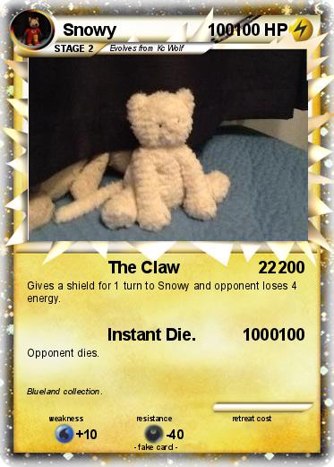 Pokémon Snowy 100 1 1 - The Claw 22 - My Pokemon Card