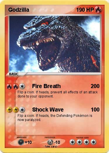 Pokémon Godzilla 1407 1407 - Fire Breath - My Pokemon Card