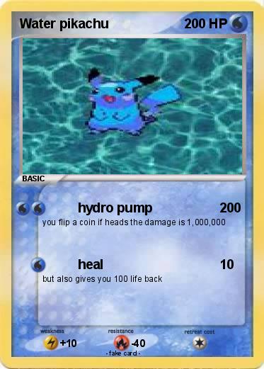 Pokémon Water pikachu 51 51 - hydro pump - My Pokemon Card