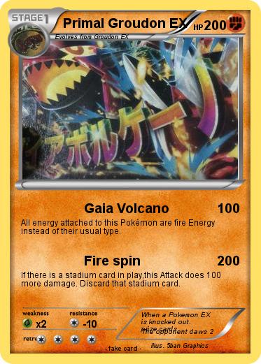 Pokémon Primal Groudon EX 117 117 - Gaia Volcano - My Pokemon Card