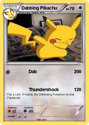 Pokémon Dabbing Pikachu 8 8 - Dab - My Pokemon Card