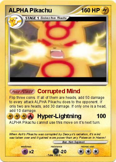 Pokémon ALPHA Pikachu 2 2 - Corrupted Mind - My Pokemon Card