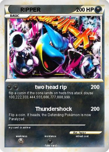 Pokémon RIPPER 50 50 - two head rip - My Pokemon Card