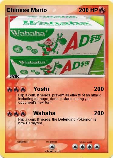 Pokémon Chinese Mario - Yoshi - My Pokemon Card