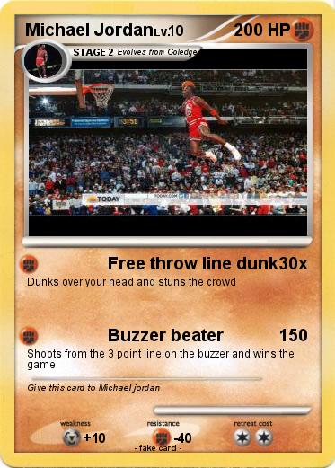 Pokémon Michael Jordan 229 229 - Free throw line dunk - My Pokemon Card