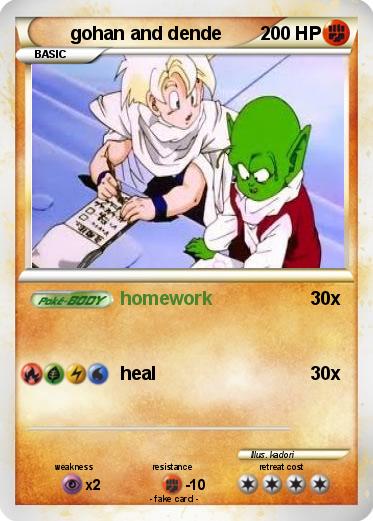 Pokémon gohan and dende - homework - My Pokemon Card