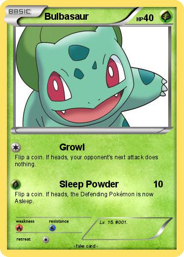 Pokémon Bulbasaur 944 944 - Growl - My Pokemon Card