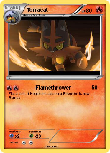 Pokémon Torracat 30 30 - Flamethrower - My Pokemon Card