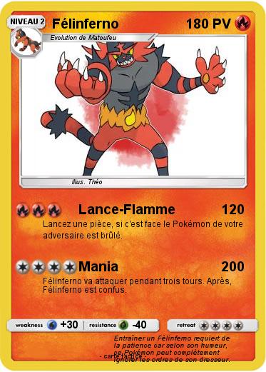 Pokémon Felinferno 44 44 - Lance-Flamme - Ma carte Pokémon