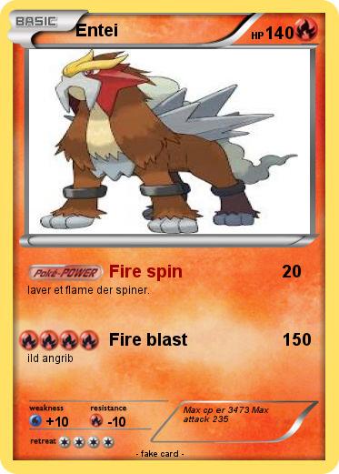 Pokémon Entei 2226 2226 - Fire spin - My Pokemon Card