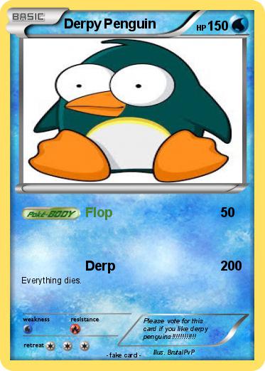 Pokémon Derpy Penguin 1 1 - Flop - My Pokemon Card