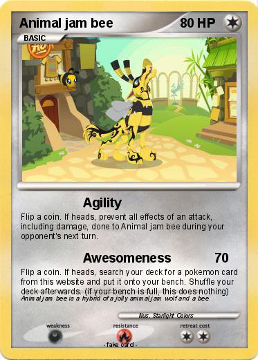 Pokémon Animal jam bee - Agility - My Pokemon Card
