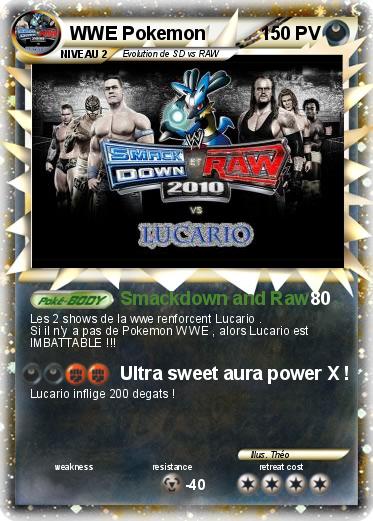 Pokémon WWE Pokemon - Smackdown and Raw - Ma carte Pokémon