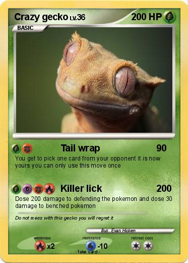 Pokémon Crazy gecko - Tail wrap - My Pokemon Card