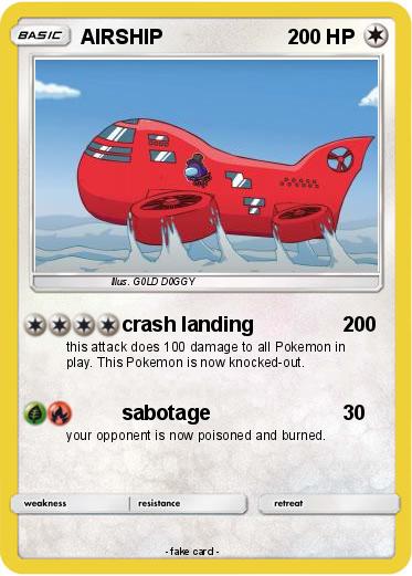Pokémon AIRSHIP 6 6 - crash landing - My Pokemon Card