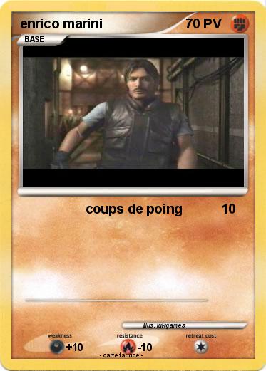 Pokémon enrico marini - coups de poing - Ma carte Pokémon