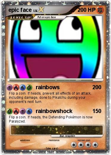 Pokémon epic face 912 912 - rainbows - My Pokemon Card