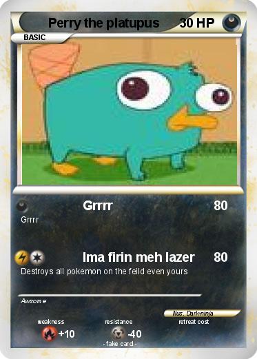 Pokémon Perry the platupus 1 1 - Grrrr - My Pokemon Card
