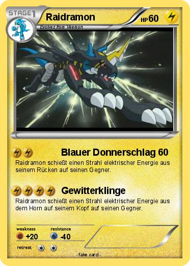 Pokémon Raidramon 19 19 - Blauer Donnerschlag - My Pokemon Card